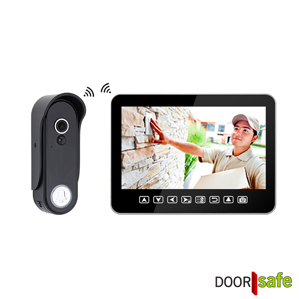 4 draads video camera deurbel - met touch scherm - Doorsafe 7550