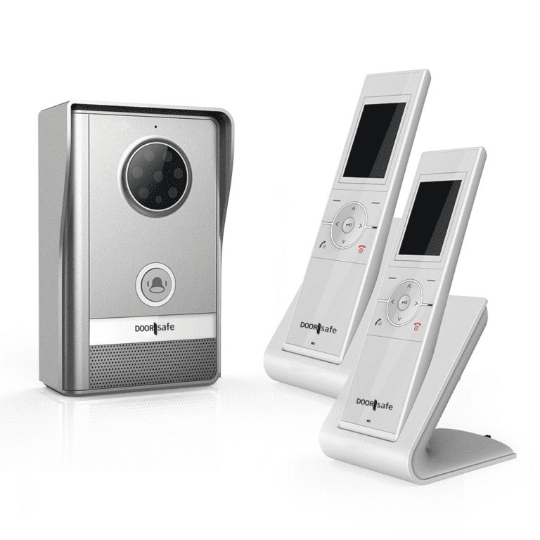 Doorsafe 4260 draadloze video deurbel met camera met 2 schermen